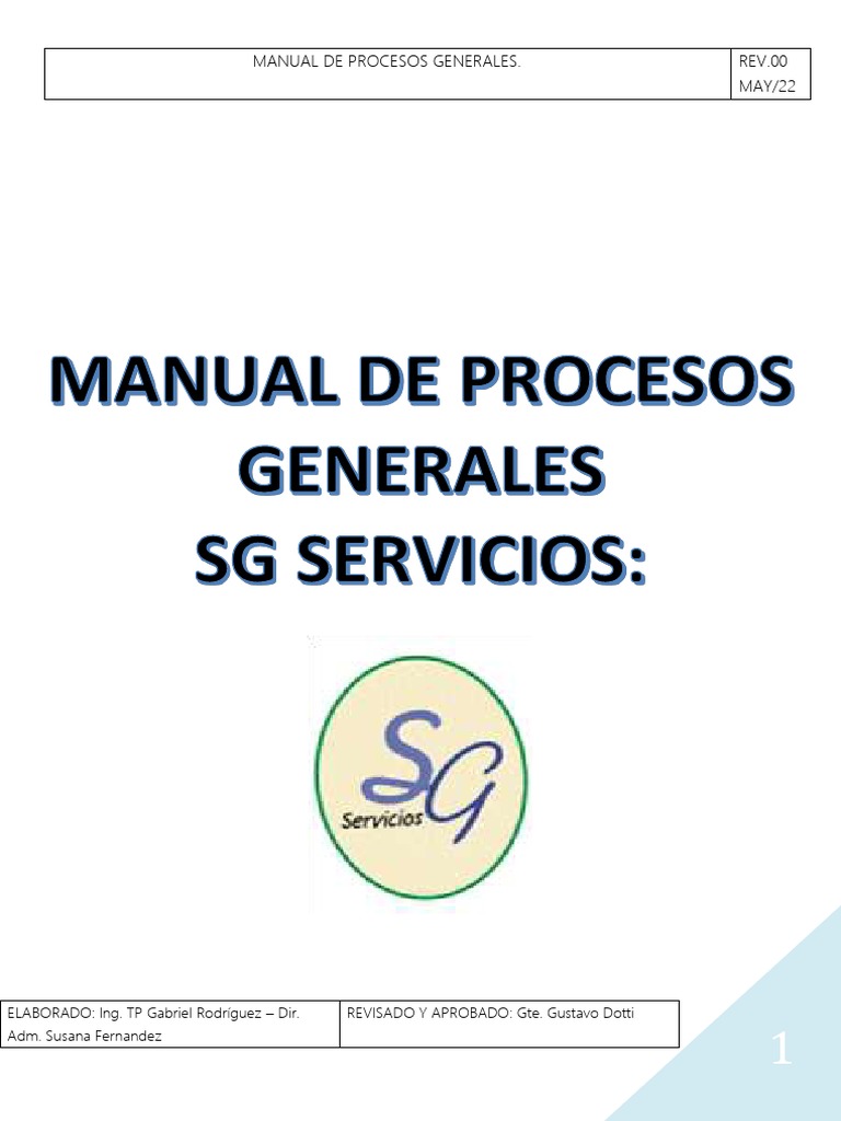 DRSG 4.01R0 Manual de Procesos SG Servicios | PDF | Acoso sexual