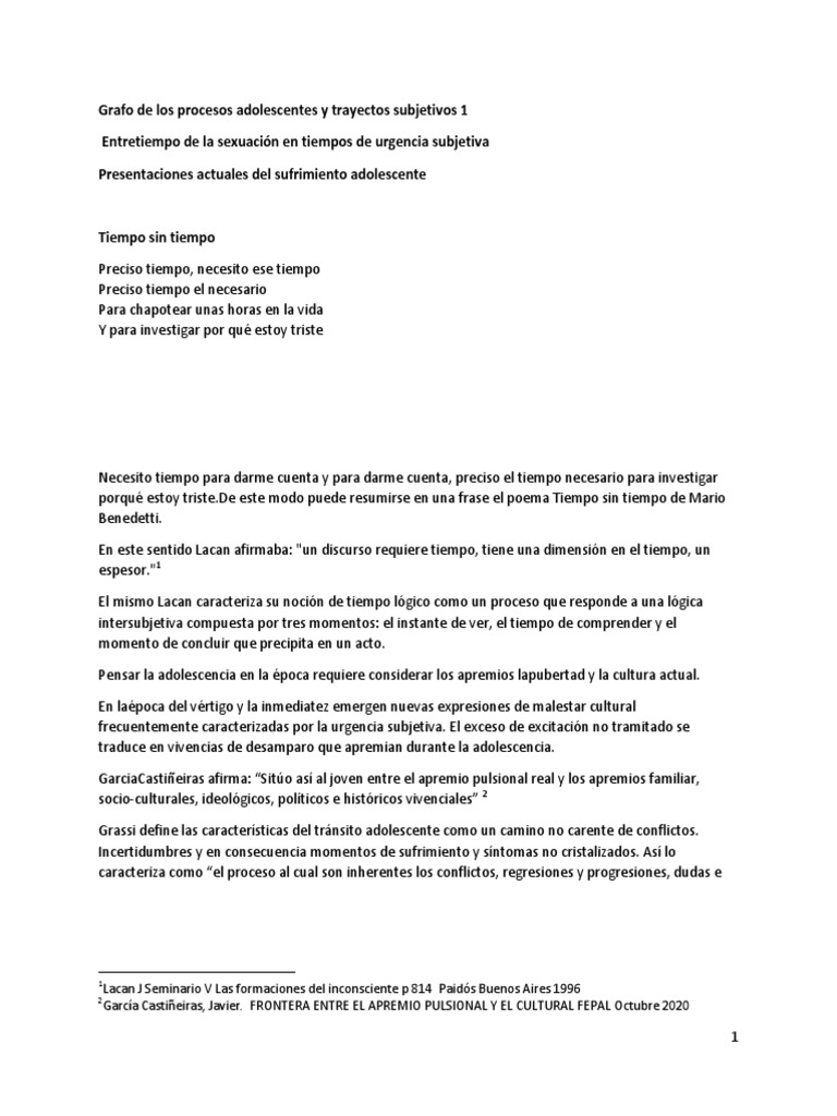 Grafo de Los Procesos | PDF | Ciencia cognitiva | Teoría psicoanalítica