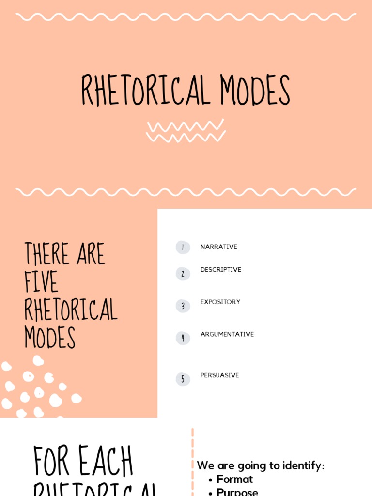 Rhetorical Modes | PDF