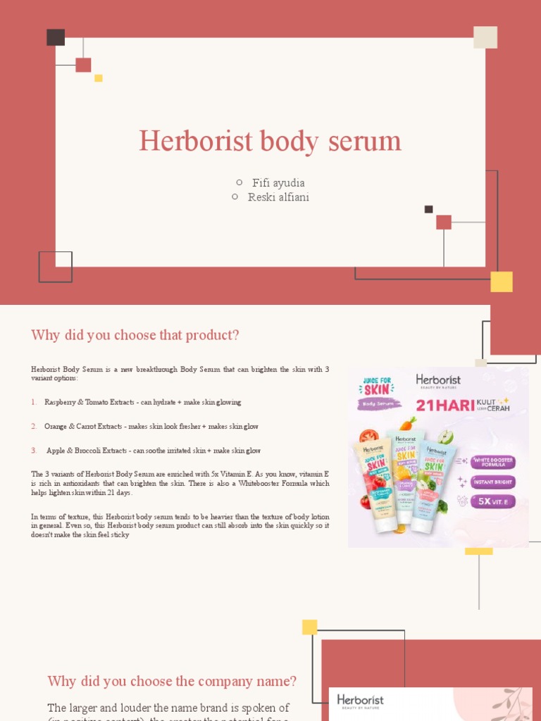 Herborist Body Serum. | PDF