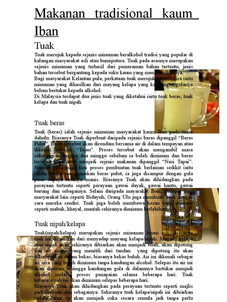 Makanan Tradisional Kaum Iban | PDF