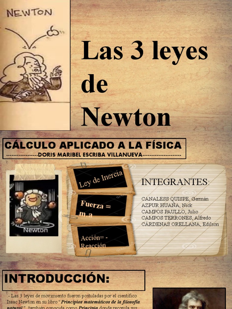 Las 3 Leyes de Newton Explicadas | PDF | Fuerza | Las leyes del ...
