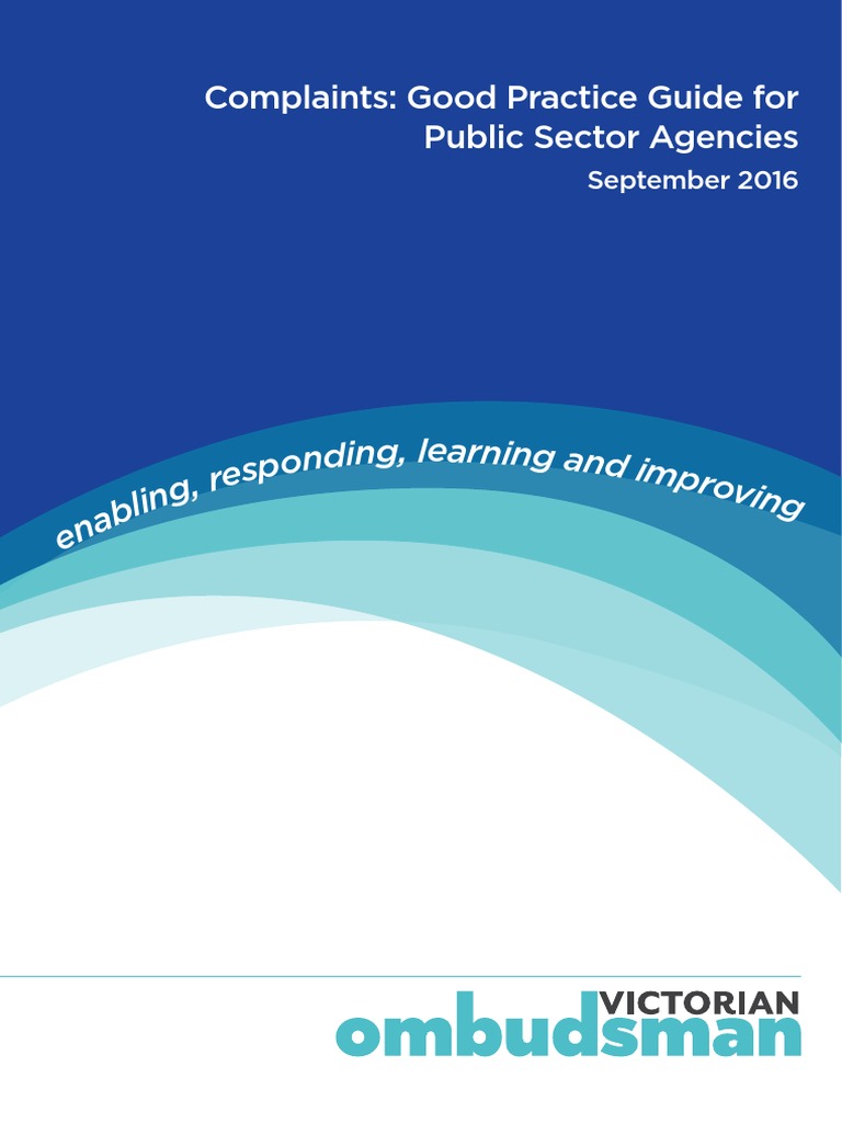 Complaints Good Practice Guide For Public Sector Agencies | Download Free PDF | Justice | Crime ...