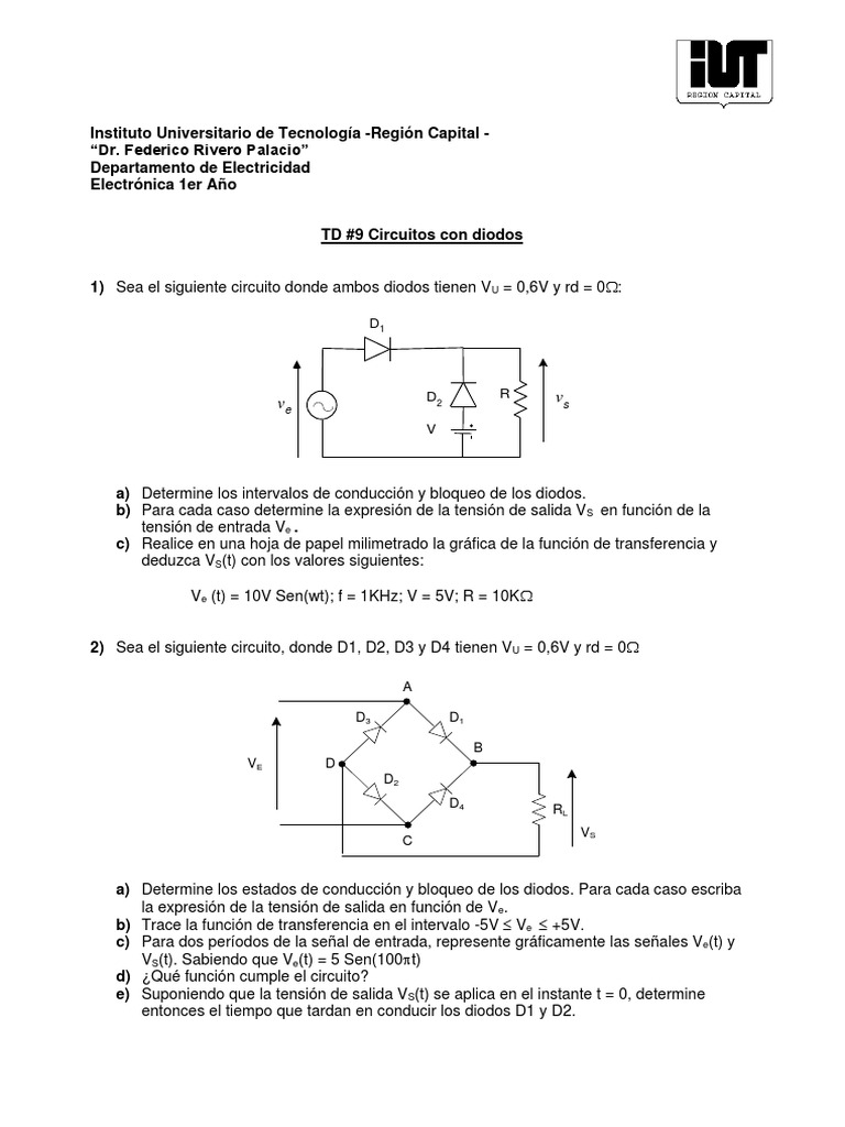 TD#9 Circuitos Con Diodos | PDF