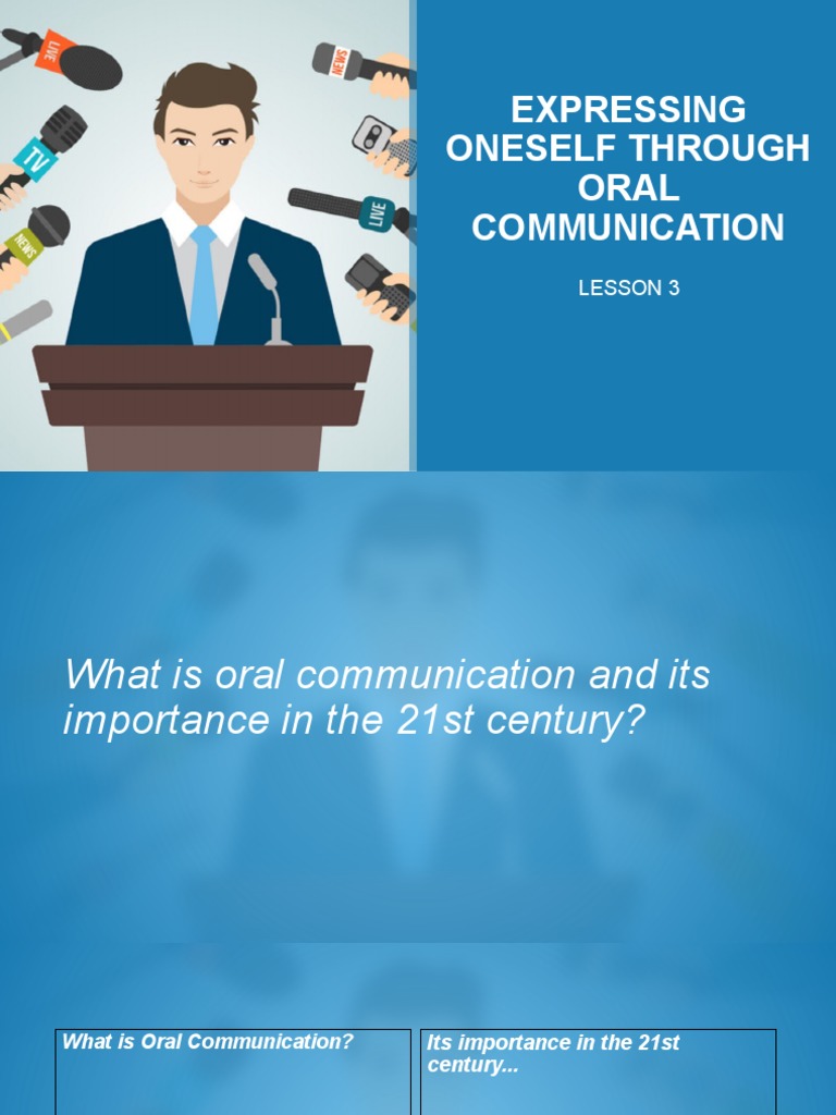 Expressing Oneself Through Oral Communication | PDF | Communication ...