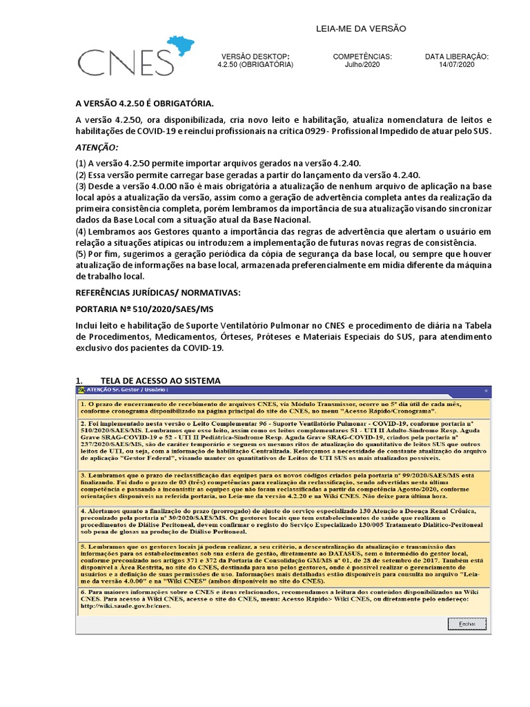 Leia - Me Cnes 4250 | PDF