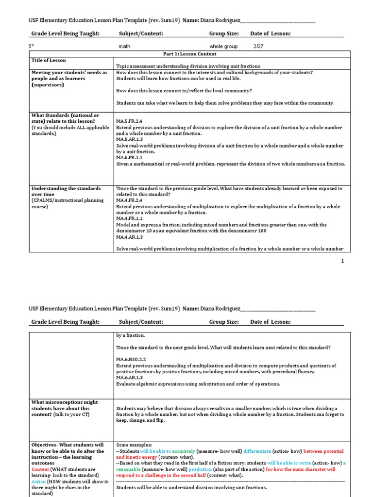 Lesson Plan Cycle 3 | PDF | Educational Assessment | Lesson Plan