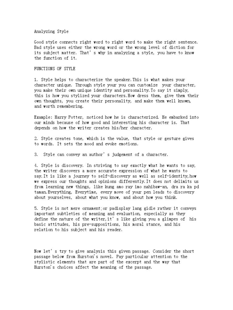 Analyzing Style | PDF | Linguistics | Cognition