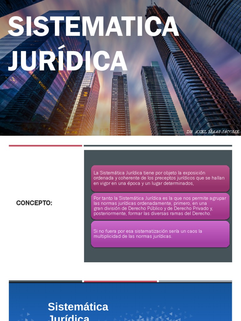 Sistematica Jurídica: Dr. Axel Maas Jácome | PDF