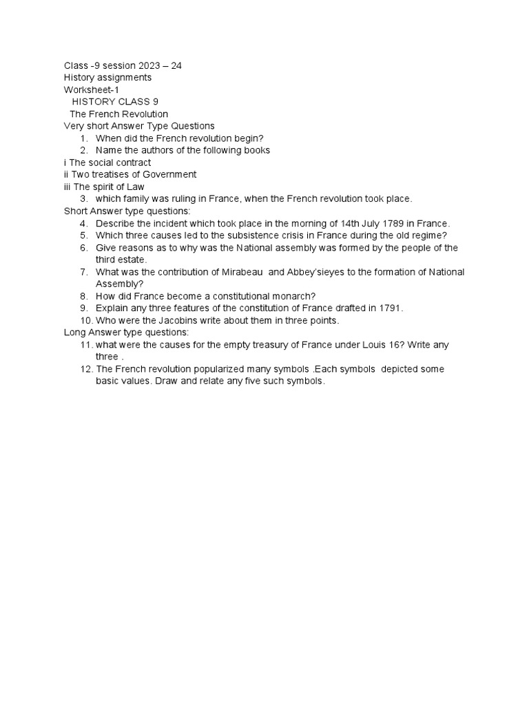 Worksheet - 1 History ch-1 | PDF