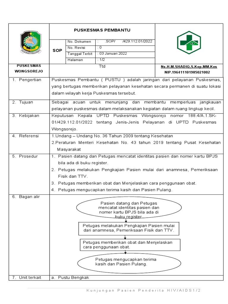 Sop Alur Pelayanan Pustu | PDF