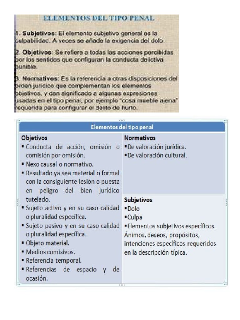 Elementos Tipo Penal | PDF
