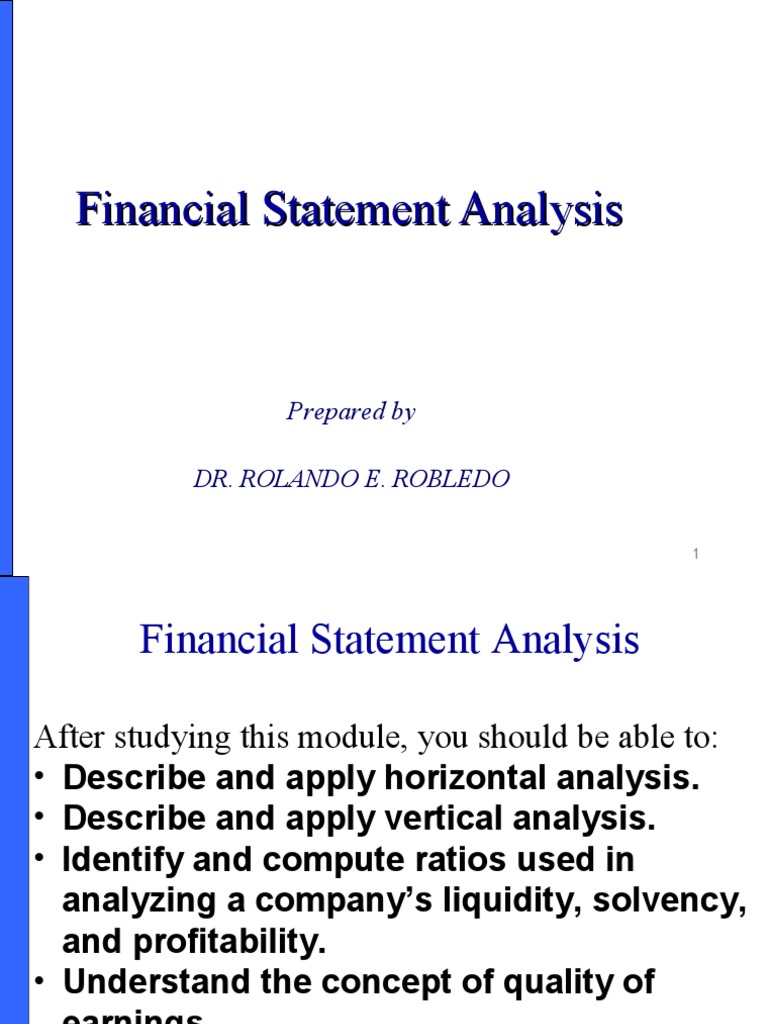 FS Analysis | PDF | Working Capital | Revenue
