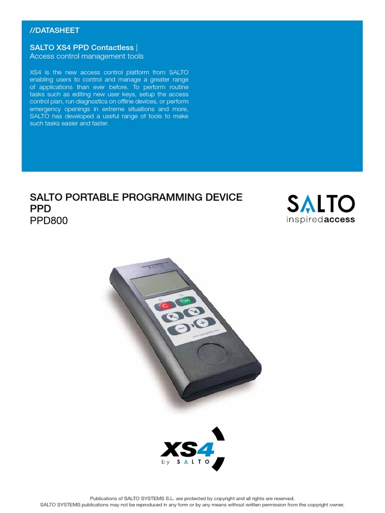 Datasheet XS4 - PPD 10 14 | PDF | Access Control | Personal Computers