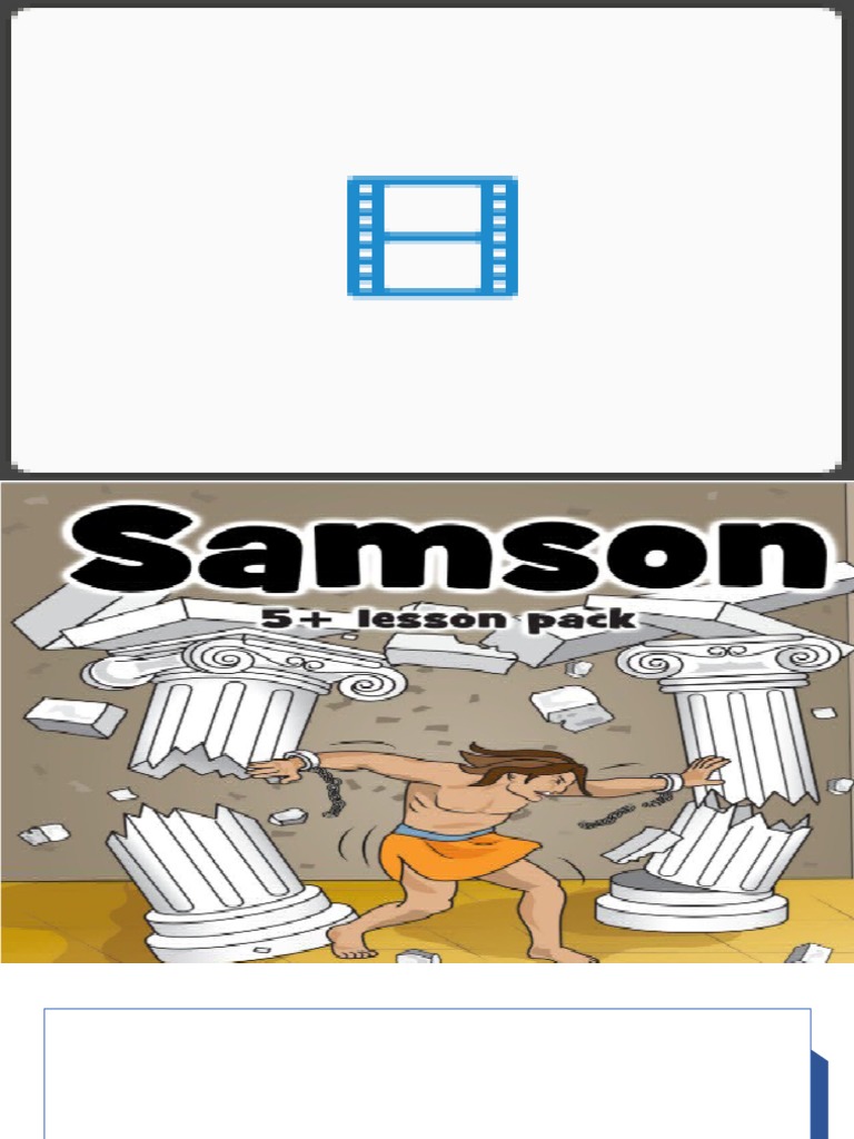 Samson Bible Story Sunday School | PDF