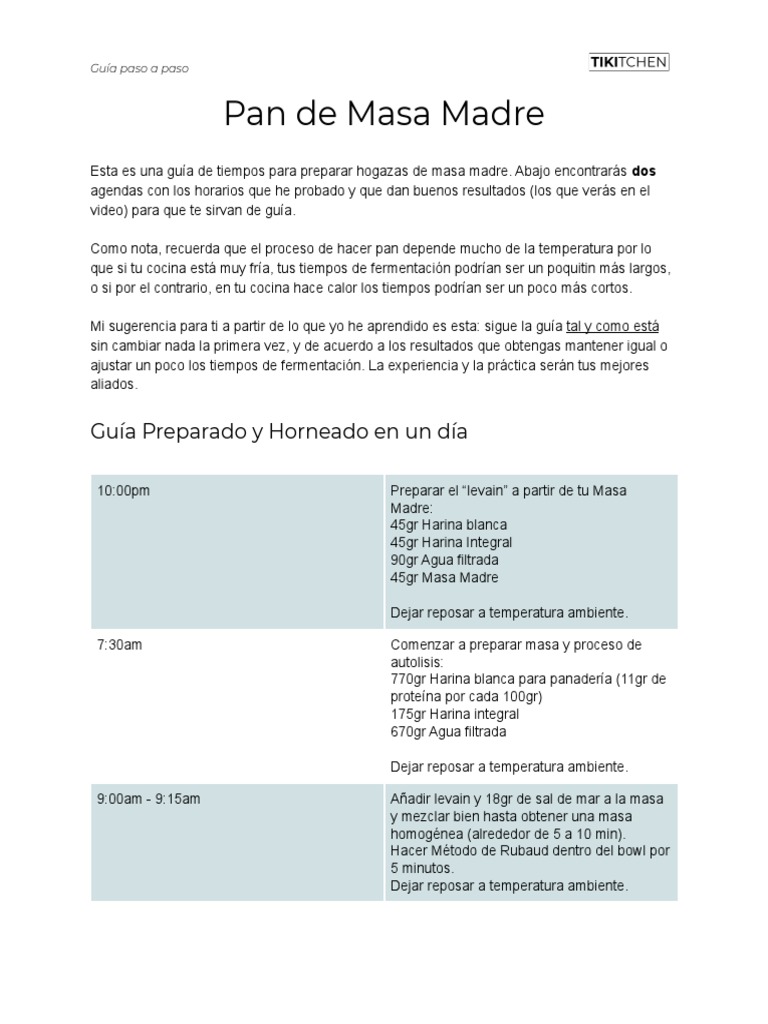 Guia Pan de - Masa Madre 2020 | PDF | Panes | Cocinando