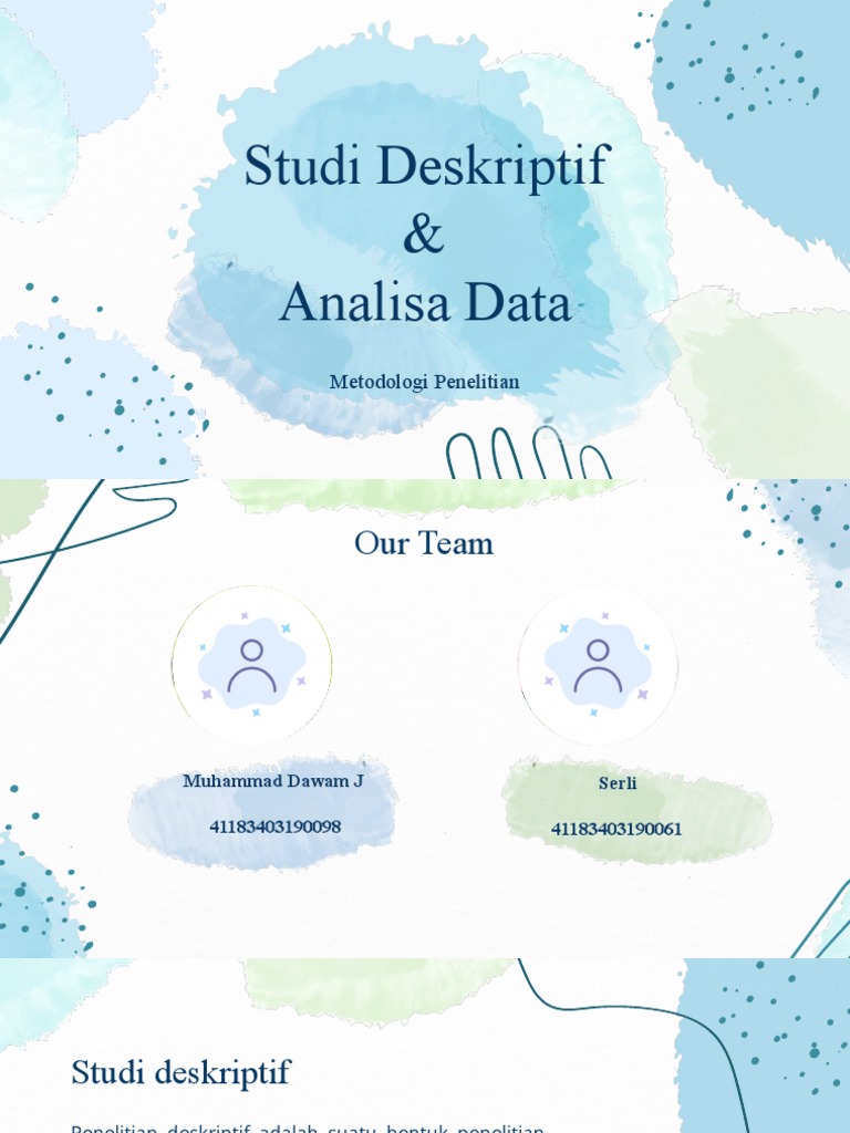 Studi Deskriptif Dan Analisa Data | PDF | Karier & Perkembangan Studi Deskriptif Dan Analisa Data | PDF | Karier & Perkembangan