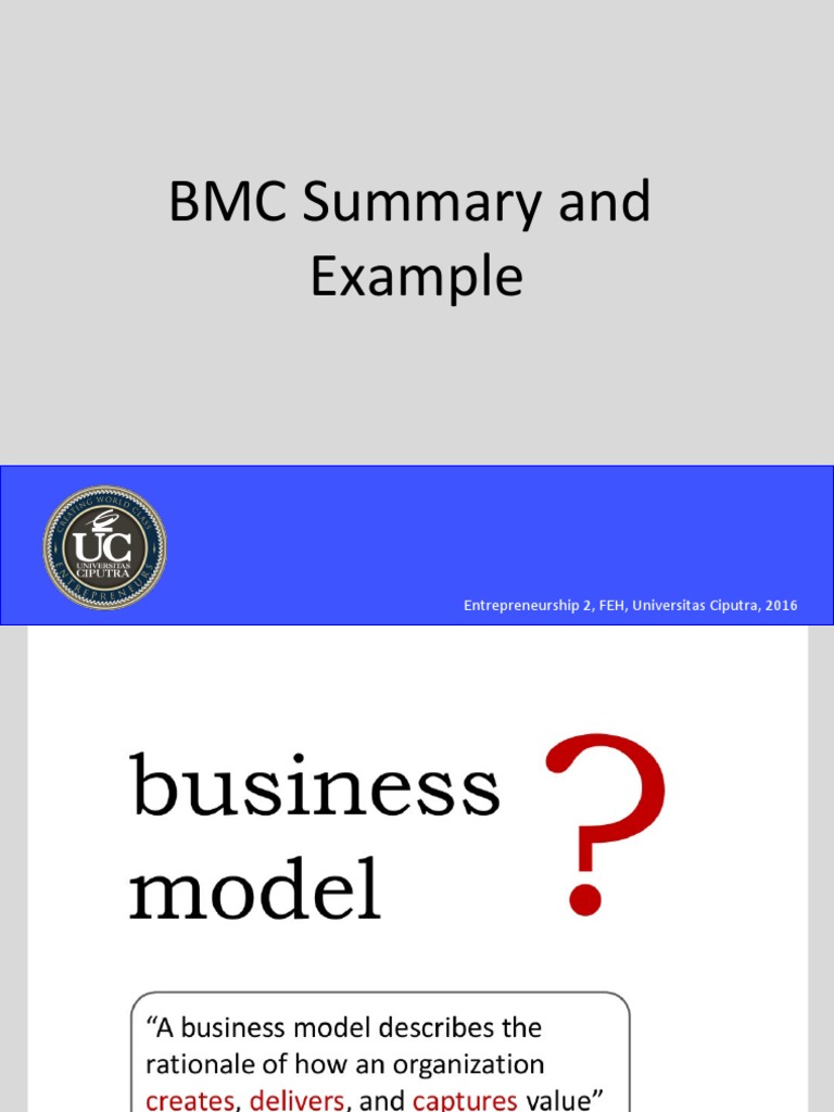 BMC Summary and Examples EP1 MM | PDF | Bisnis