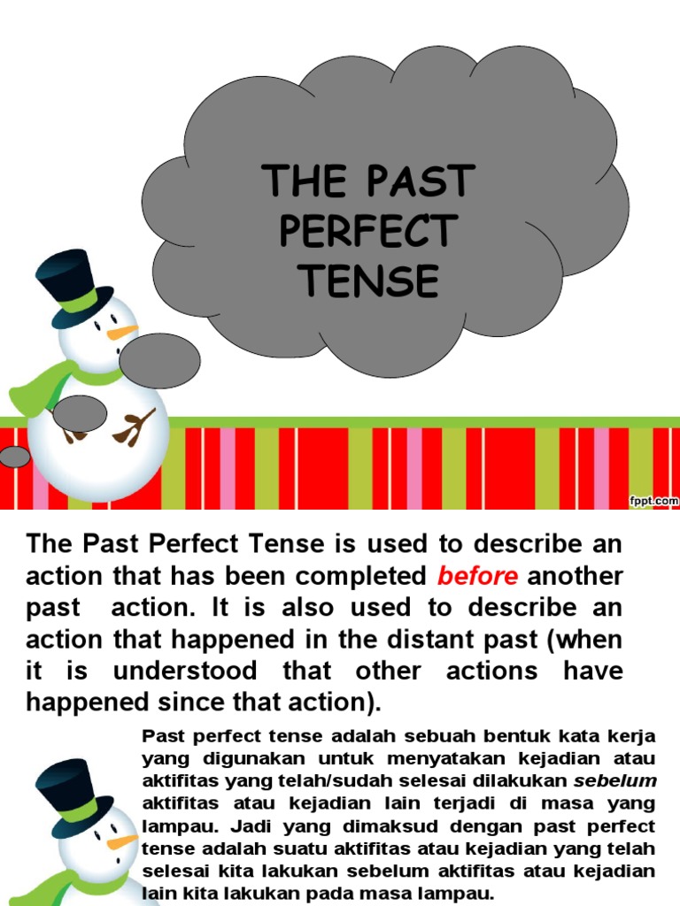 The Past Perfect Tense | PDF | Verb | Perfect (Grammar)