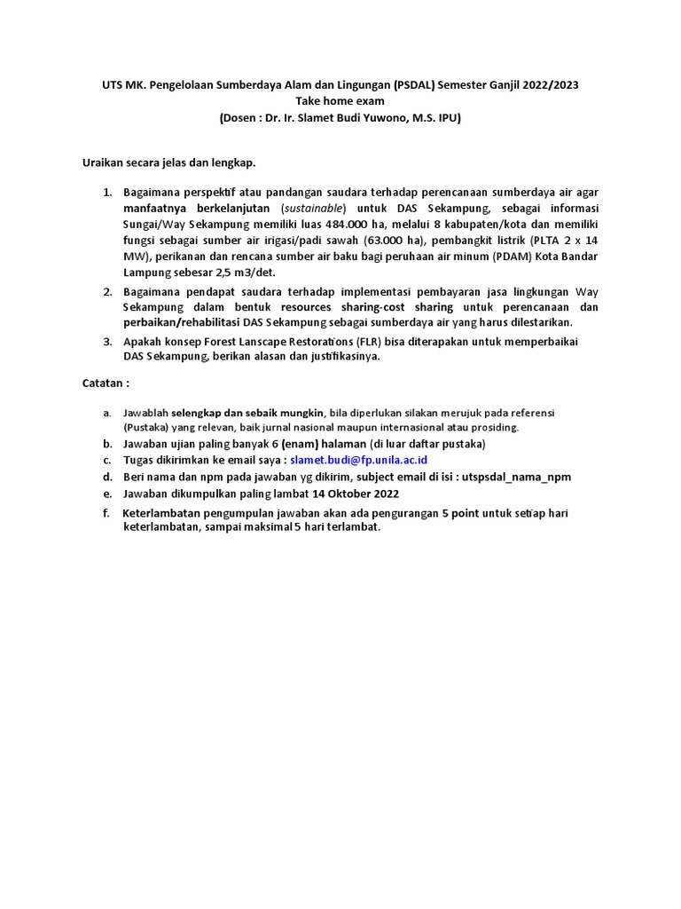 Take Home Psda - An - Dody Swiyono - NPM 2220011001 | PDF