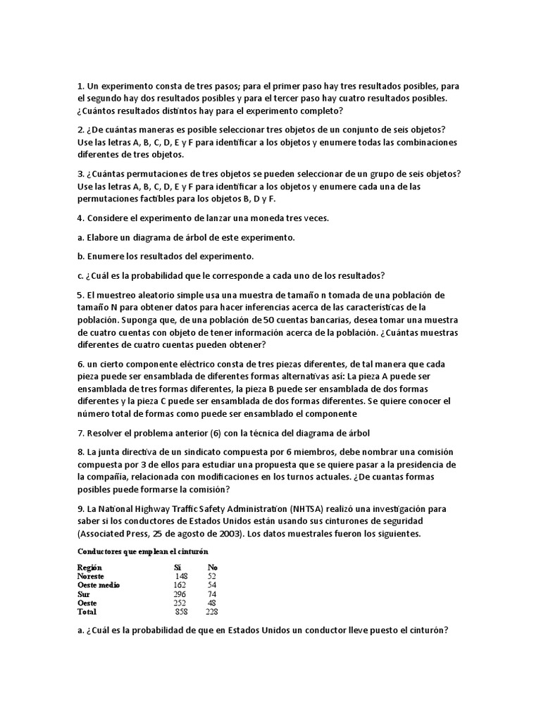 Taller Metodos de Conteo | PDF Taller Metodos de Conteo | PDF