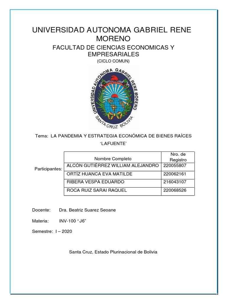 Alcón W., Ortíz E., Ribera E., Roca S., Trabajo Final Inv 100 j6 | PDF | Calidad (comercial ...