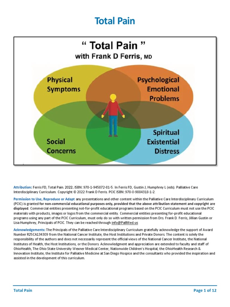 Total Pain: Month, Year | PDF | Palliative Care | Pain