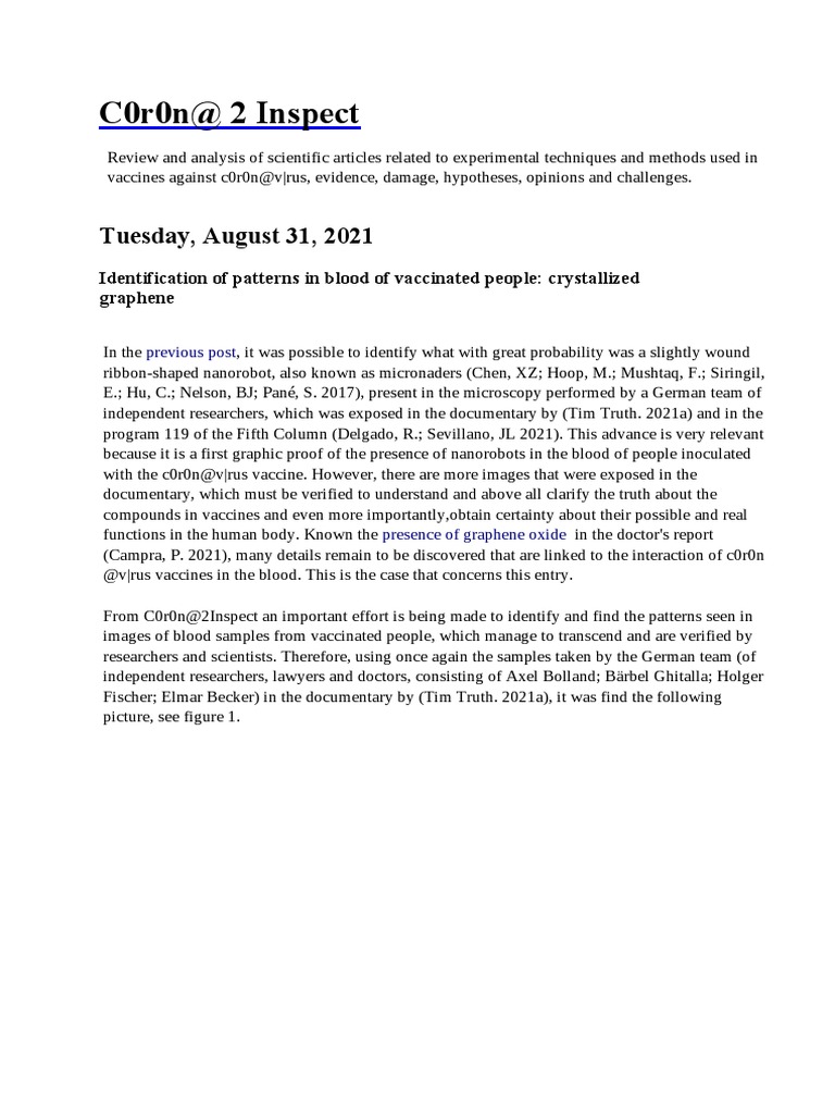 Identification of Patterns in Blood of Vaccinated People, Crystallized ...