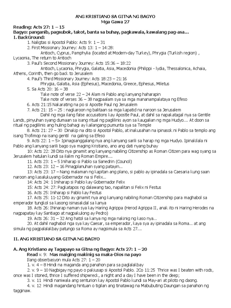 Ang Kristiano Sa Gitna NG Bagyo | PDF