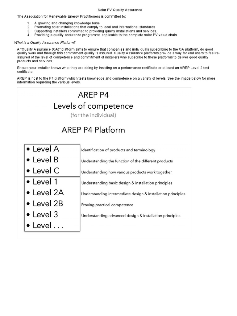 Solar PV Quality Assurance Overview | PDF | Solar Panel | Photovoltaics
