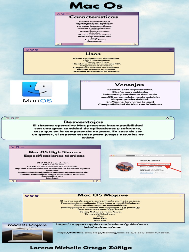 Características: Mac OS High Sierra - Especificaciones Técnicas | PDF