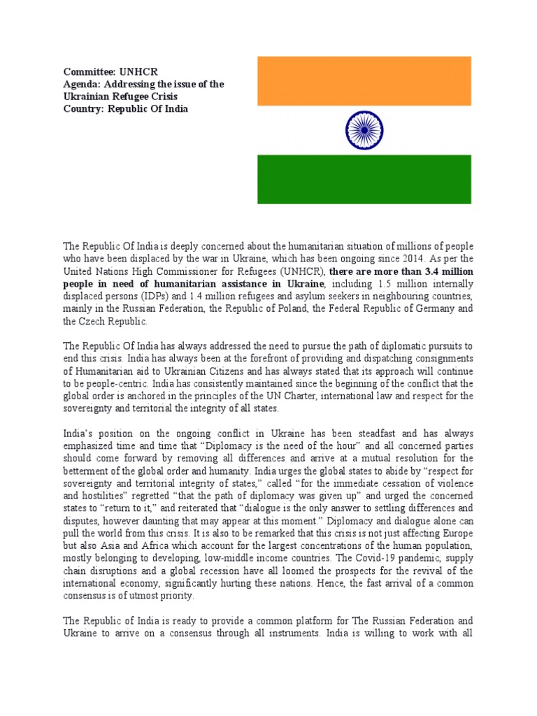 Position Paper Republic of India | PDF