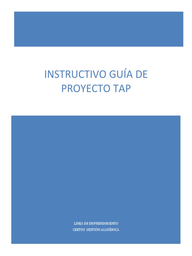 Guía de Proyecto TAP 2021 Instructivo | PDF | Marketing | Producto (Negocio)