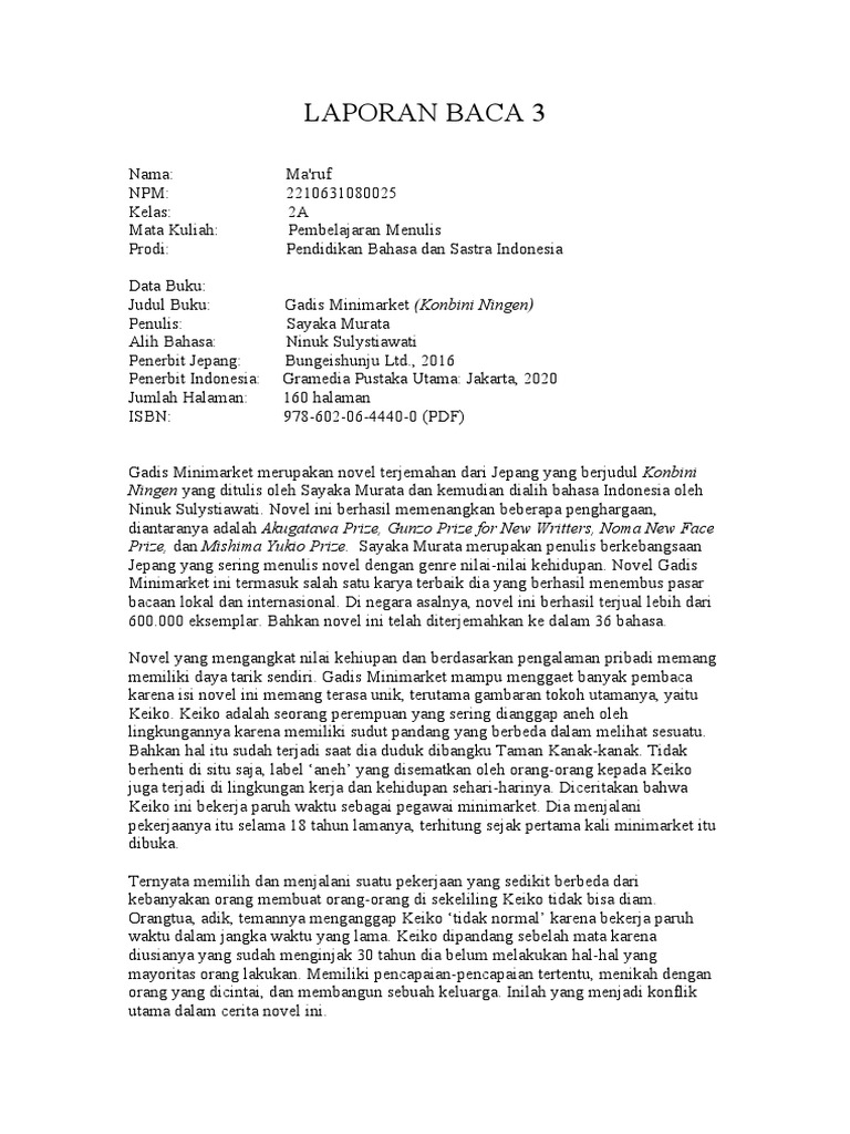 Laporan Baca 3 | PDF
