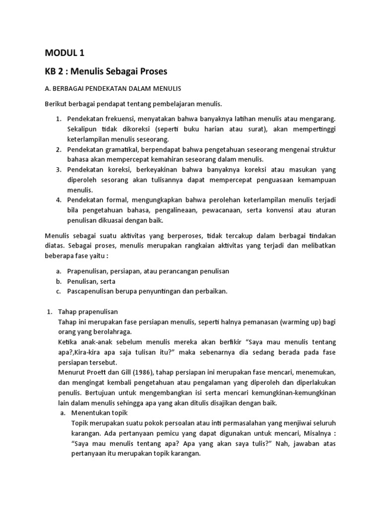 Keterampilan Menulis KB 2 | PDF