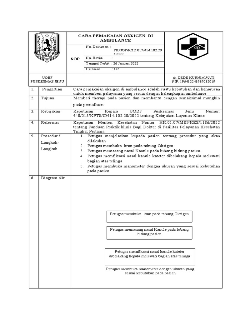 17.tind - Cara Pemakaian O2 Di Ambulance | PDF