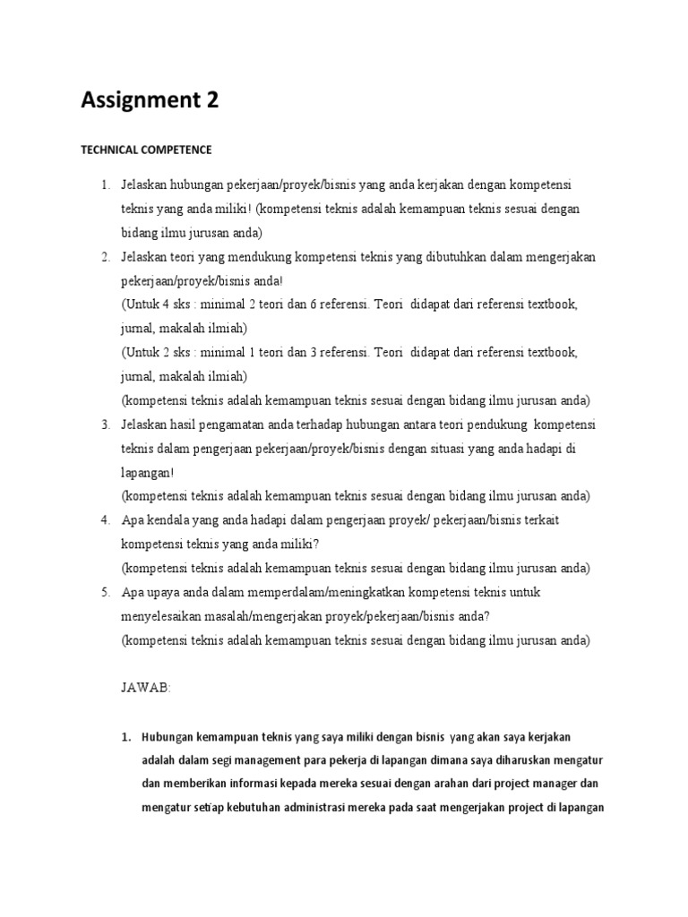 Assignment TC 2 | PDF | Karier & Perkembangan