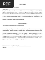 Parental Consent and Waiver Form Filipino | PDF