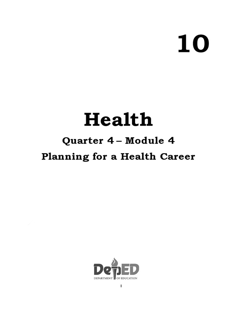 Health: Quarter 4 - Module 4 Planning For A Health Career | PDF ...