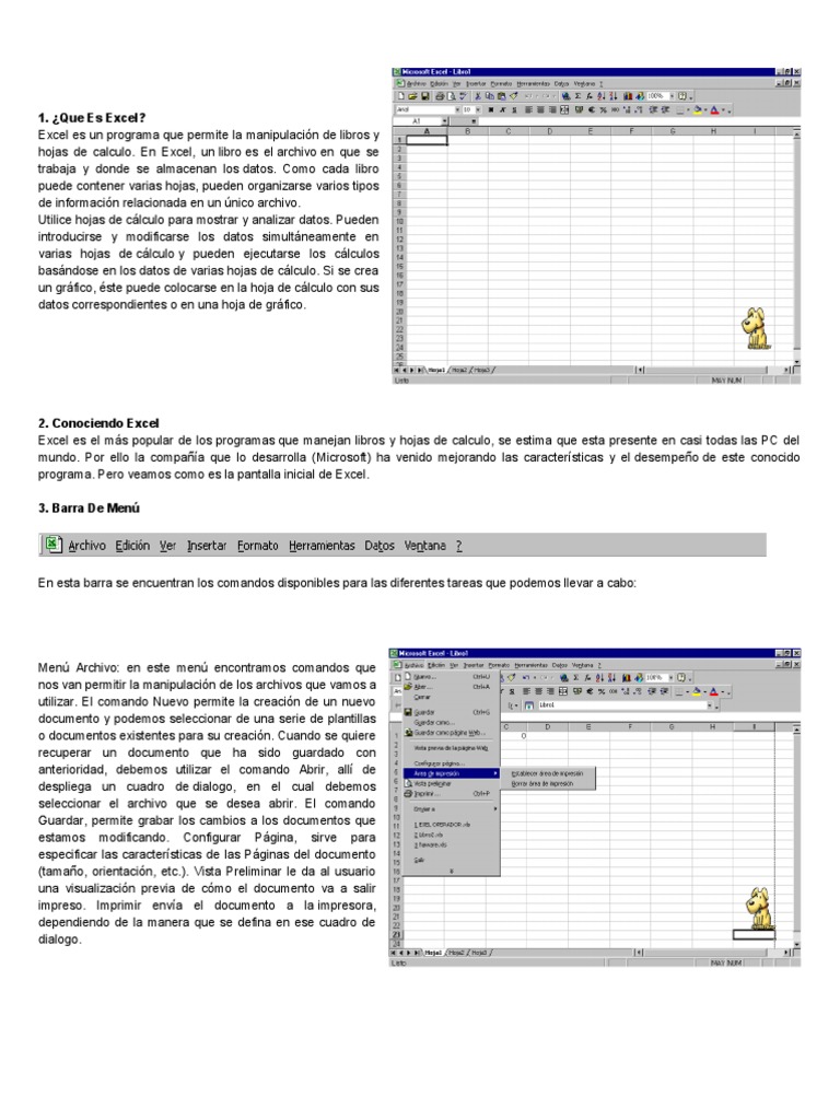 Excel Basico | PDF | Ventana (informática) | Hoja de cálculo