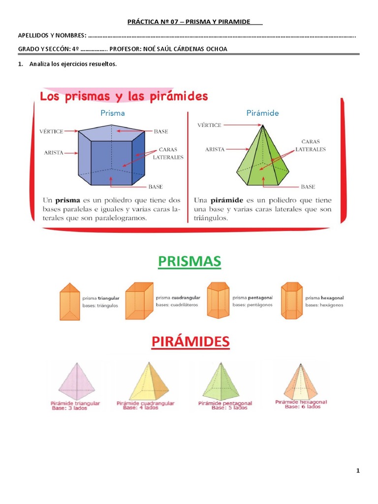 Práctica #07 - Prisma Y Piramide | PDF | Crecimiento personal y profesional