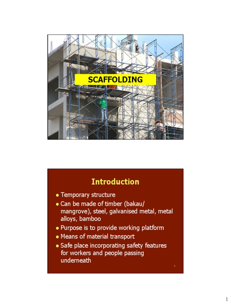 Scaffolding | PDF | Scaffolding | Materials