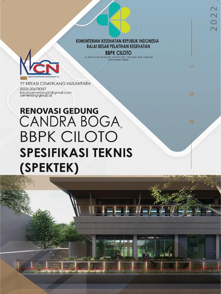 Renovasi Gedung Candra Boga BBPK Ciloto | PDF