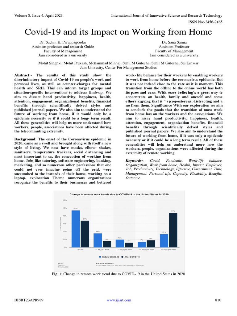 Covid-19 and Its Impact On Working From Home | PDF