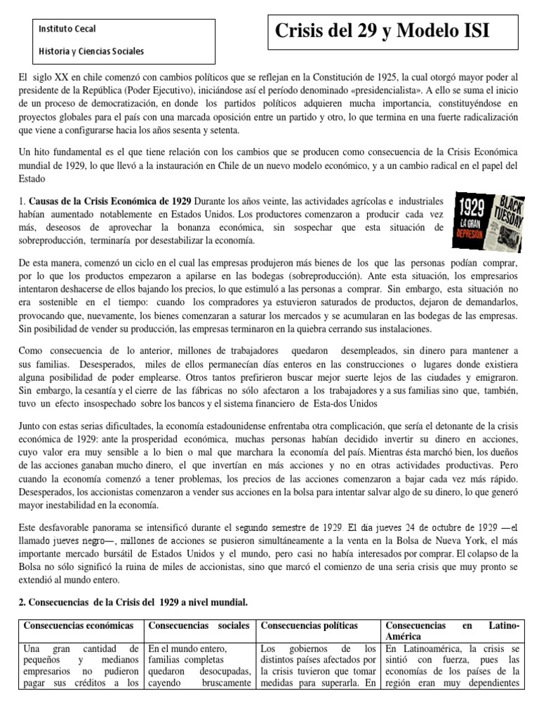 Modelo Isi | PDF | Gran depresion | Desempleo