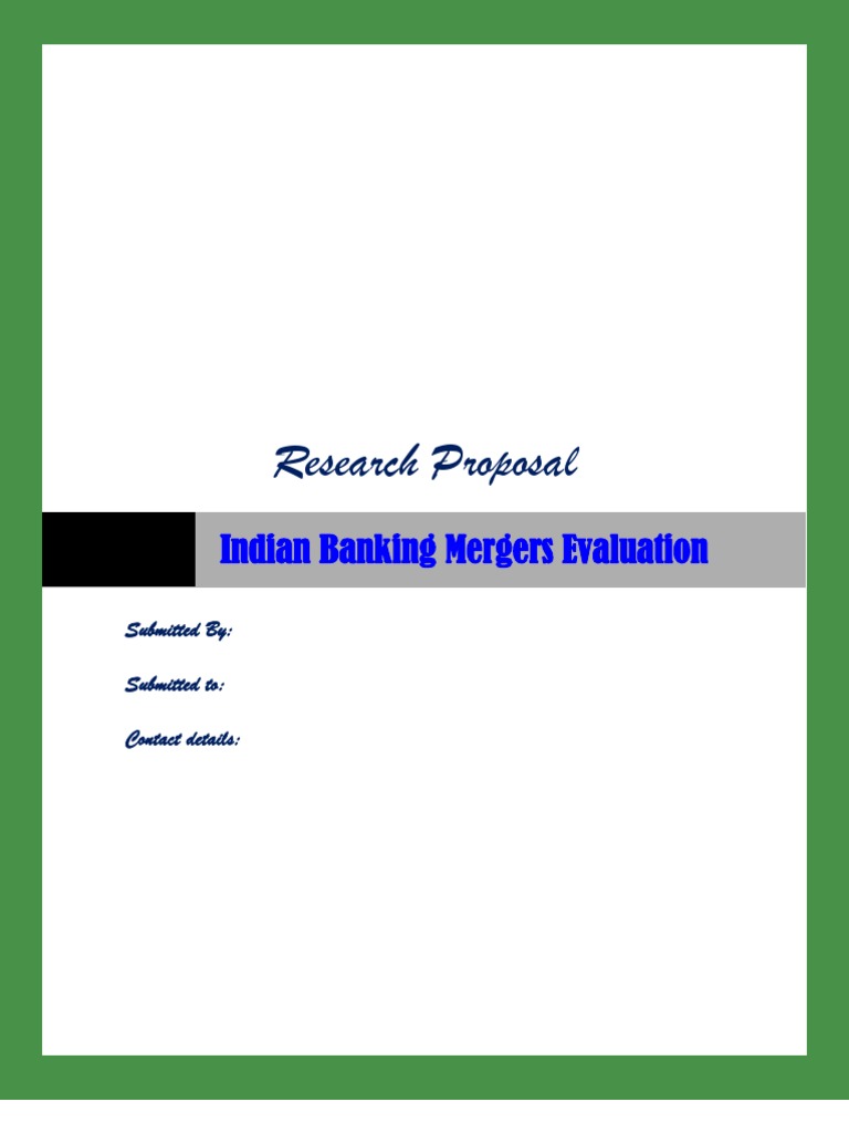 Research Proposal Remake | PDF | Mergers And Acquisitions | Reserve ...