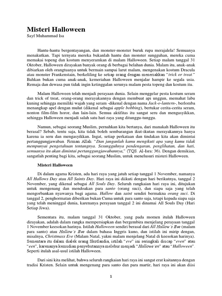 Misteri Halloween | PDF
