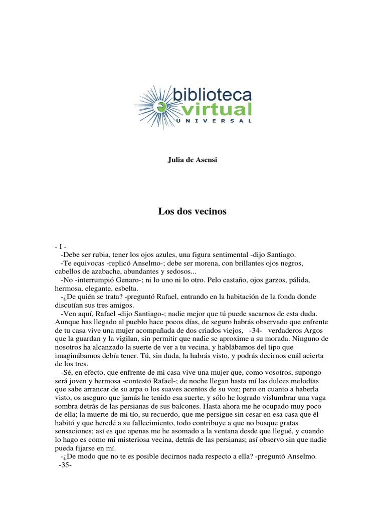 Los Dos Vecinos: Julia de Asensi | Descargar gratis PDF | Cementerio ...