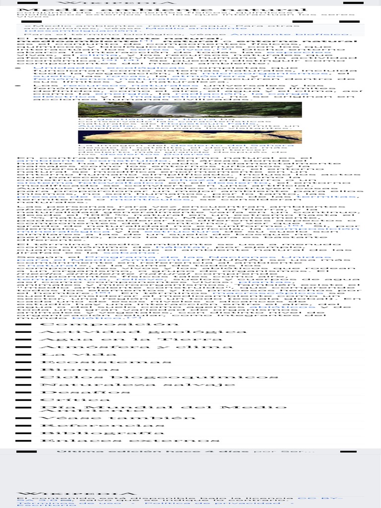 Medio Ambiente Natural - Wikipedia, La Enciclopedia Libre | PDF ...