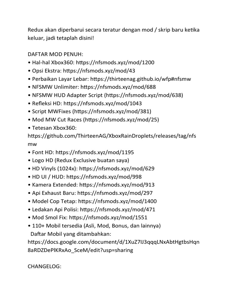 Redux Akan Diperbarui Secara Teratur Dengan Mod | PDF